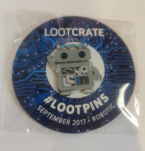 Loot Crate Pin Robot Lootpins September 2017 Robotic New Sealed | eBay