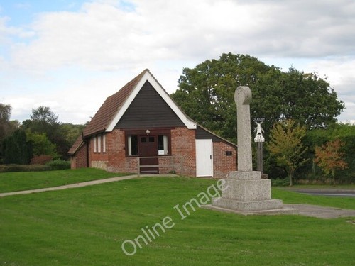 Photo 6x4 Chailey Reading Room A small community hall and monument on ...