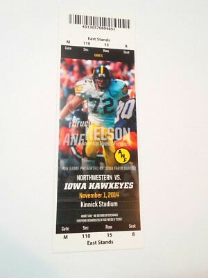 2014 Iowa Hawkeyes Northwestern Football Ticket Stub | eBay