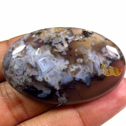 Brown Stick Smooth Oval Gems Natural Pseudomorph Agate Cabochon 44x27 ...