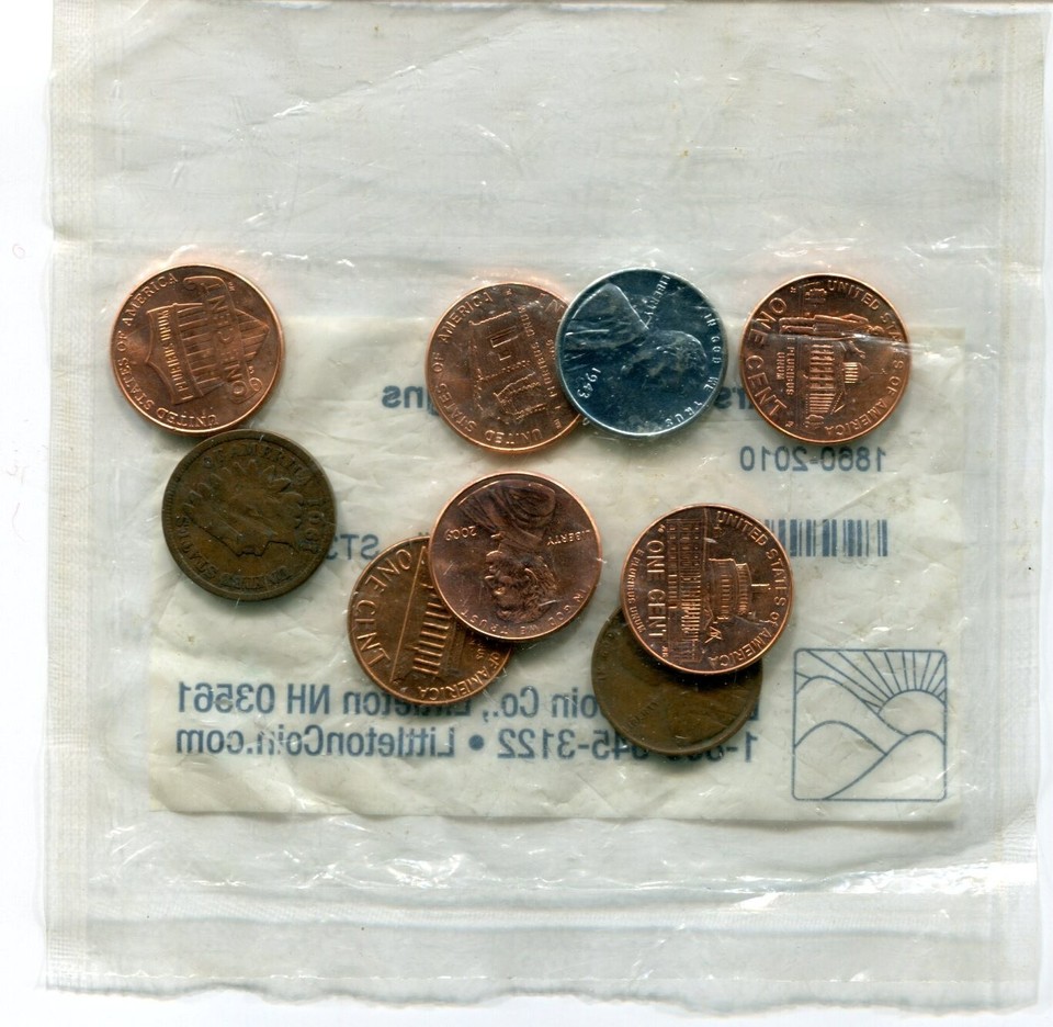 150 Years of Penny Designs - Littleton Coin Co., LLC #ST3975 - Nine ...