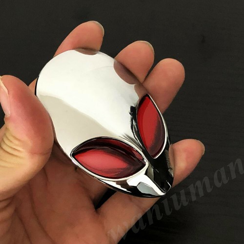 3D Big Metal Chrome Alienware Alien Head UFO Car Emblem Badge Decals ...