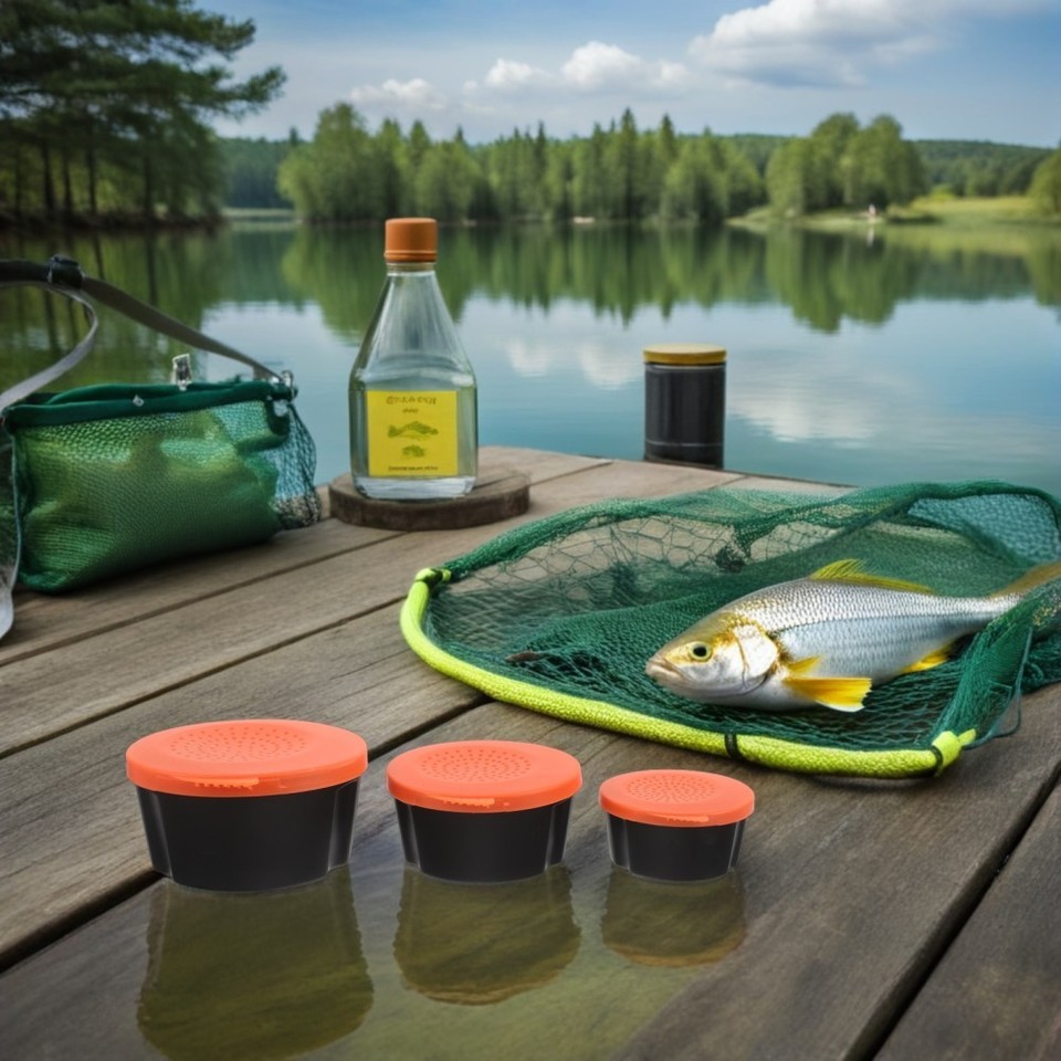 3 Pcs Red Worm Earthworm Box Bait Fishing Bucket Storage Containers ...