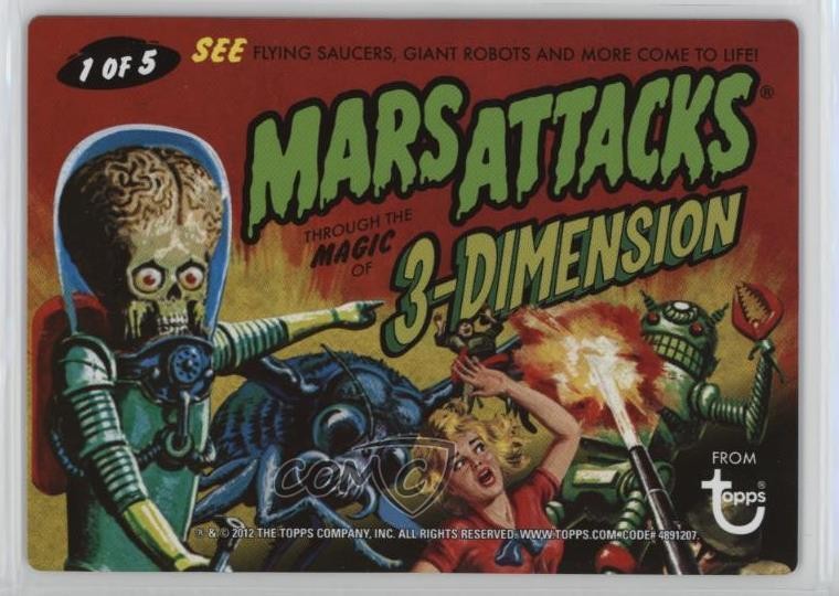 2012 Topps Heritage Mars Attacks! 3-Dimension Mars Attacks #1 10k8 | eBay