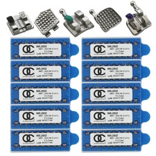 10packs OC Orthodontic Dental Metal Brackets MIM Braces Mini Roth 022 ...