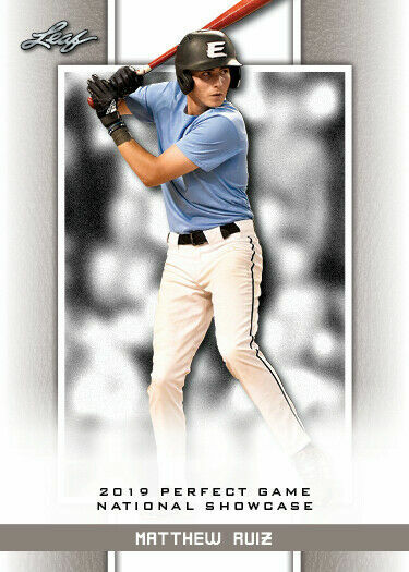 MATTHEW RUIZ 2019 "1ST EVER PRINTED" LEAF PERFECT GAME NIKE ROOKIE CARD! | eBay