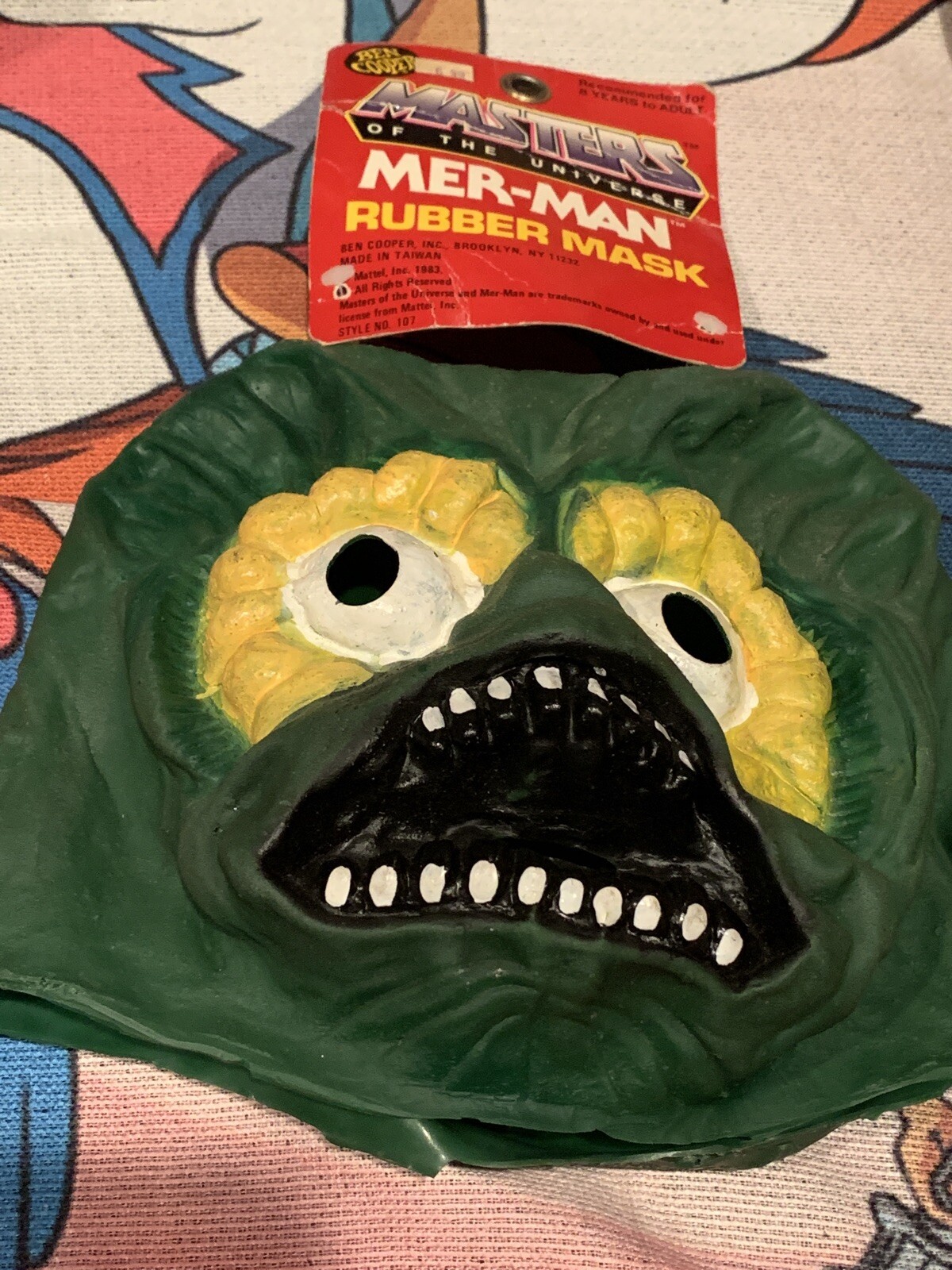 BEN COOPER MASTERS OF THE UNIVERSE Merman LATEX HALLOWEEN MASK MOTU He ...