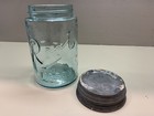 Vintage Lt Blue Root Mason Jar w/Porcelain Lined Lid | eBay