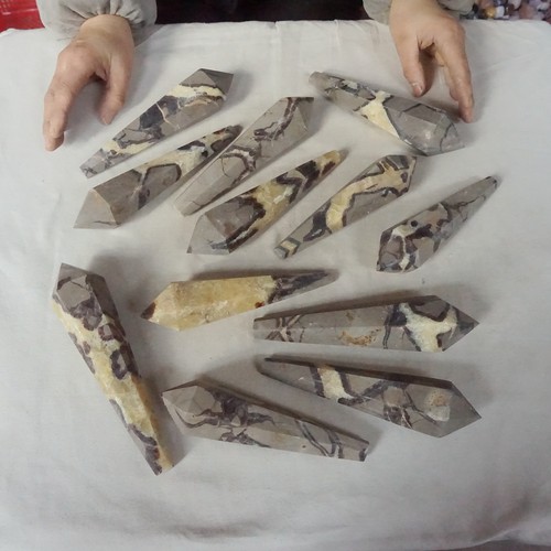 7.7LB 12 Dragon Septarian Geode Quartz Crystal Geode Scepter Point ...