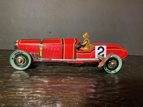 Wind Up Tinplate Tin Plated Toy #2 Racing Sports Car - Classic Red | eBay