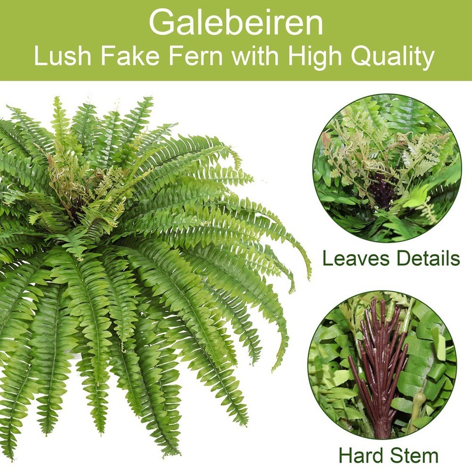Artificial Ferns for Outdoors & Indoors, Faux Ferns Fake Fern Plant ...