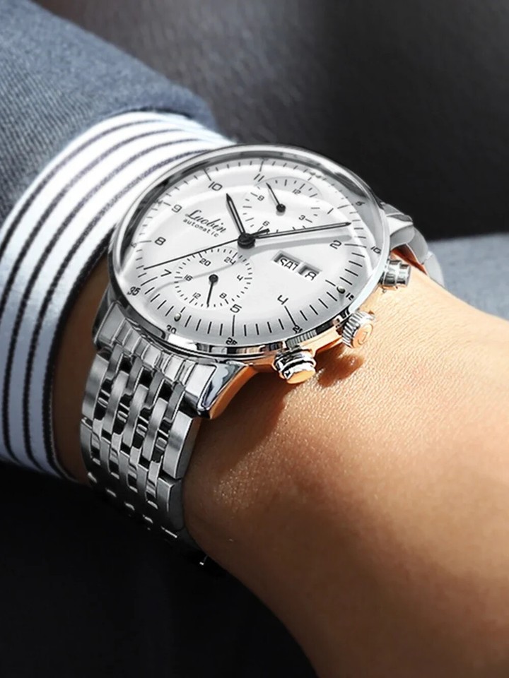 Luobin Automatic Men's Luxury Mechanical Watch 3 Bar Hour Date Month ...