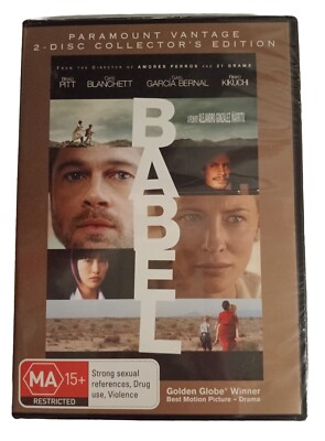 Babel (DVD, 2006) Paramount Vantage 2 Disc Collector's Edition Movie ...