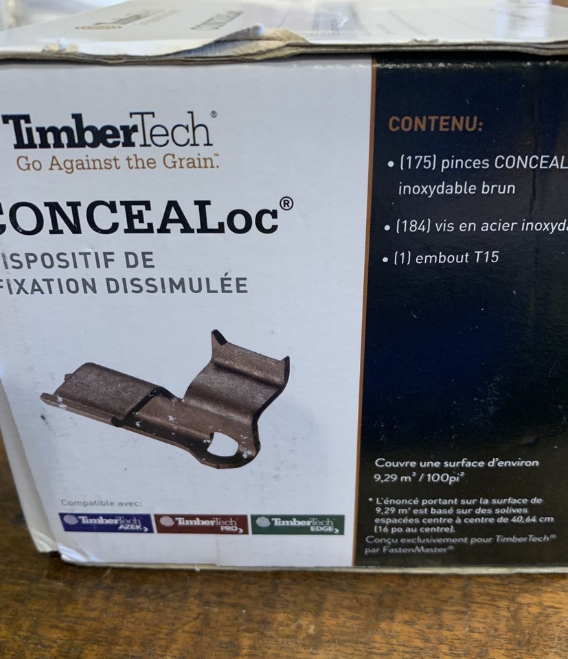 TimberTech CONCEALoc Deck Hidden Fasteners Full 175 Fasteners 184 ...