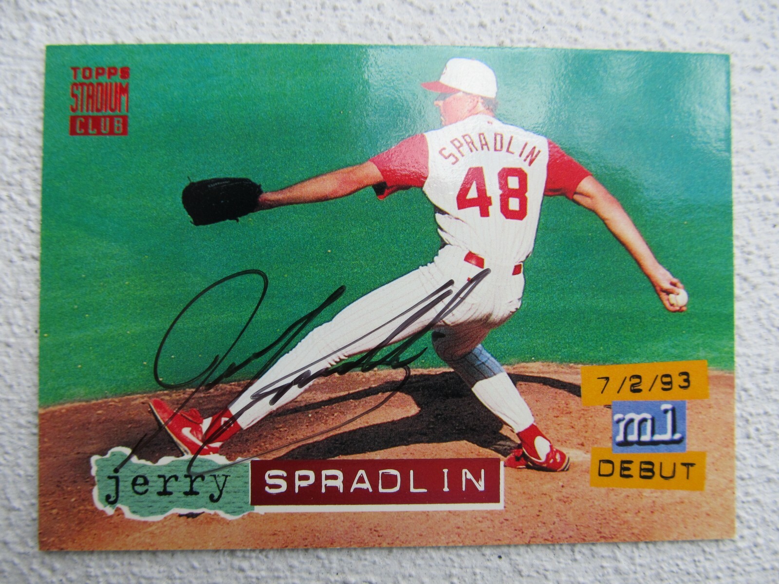 Reds Jerry Spradlin Signed Autographed 1994 Stadium Club Mint | eBay