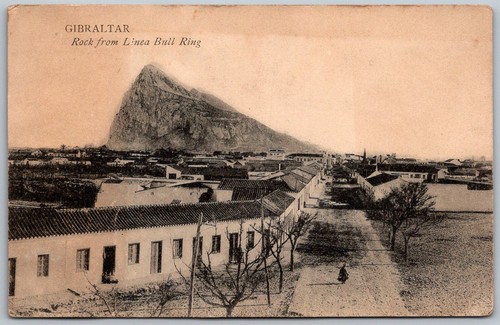 GIBRALTAR c1910 Postcard Rock From Linea Bull Ring | eBay