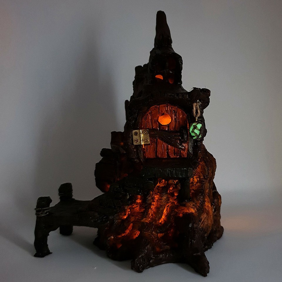 Mystic Marsh Swamp Shack Fiddlehead Miniature Fairy Garden Home Glow In ...