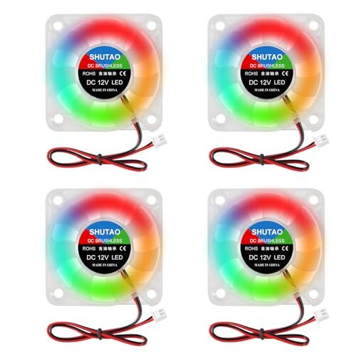 4PCS 5010 Cooling Fan 12V RGB 50x50x10mm DC 12V 50mm Brushless 12V ...