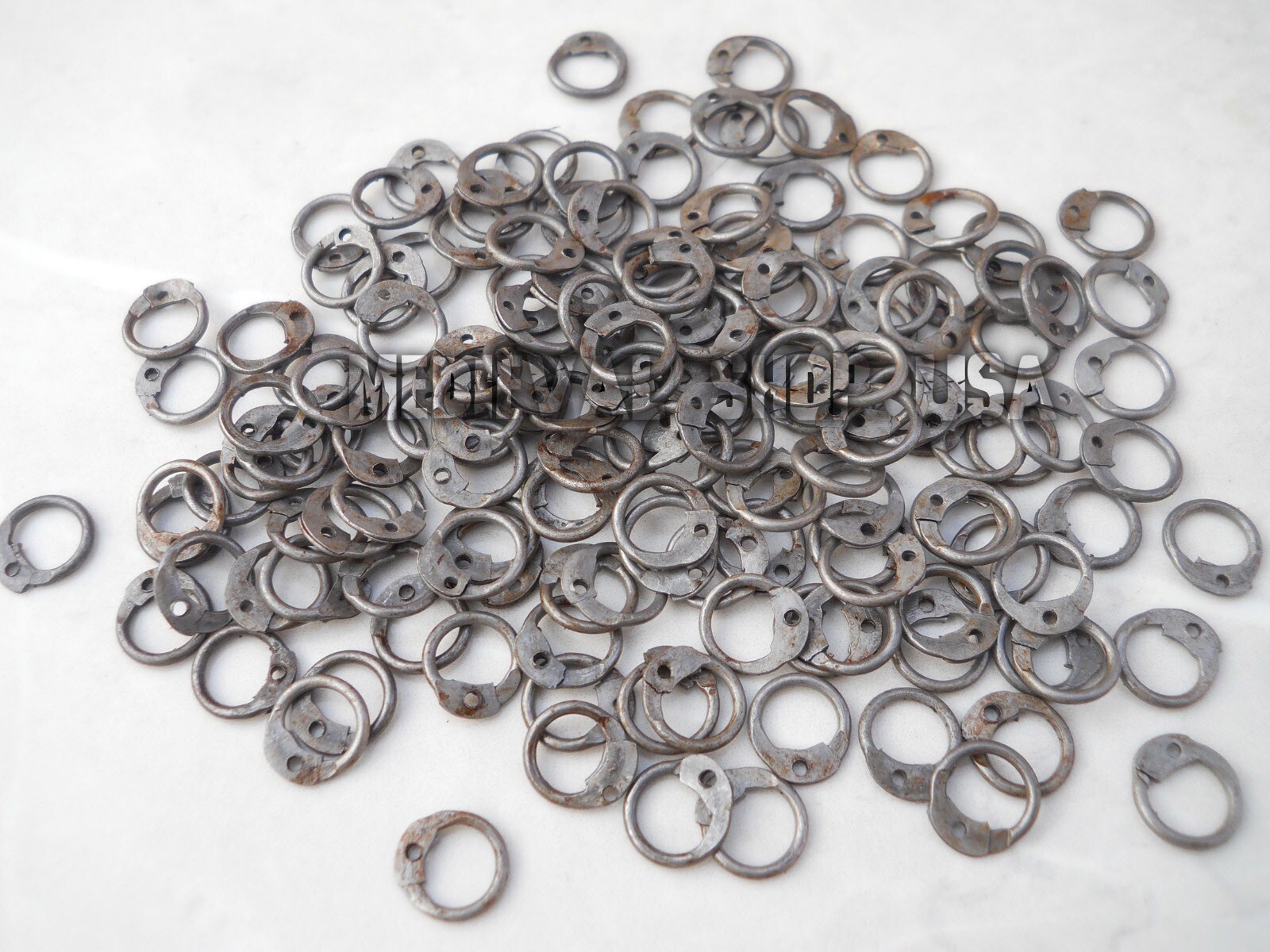 Loose Chainmail Round rings with Rivets 6mm, 7mm ,8mm or 9mm, loose ...