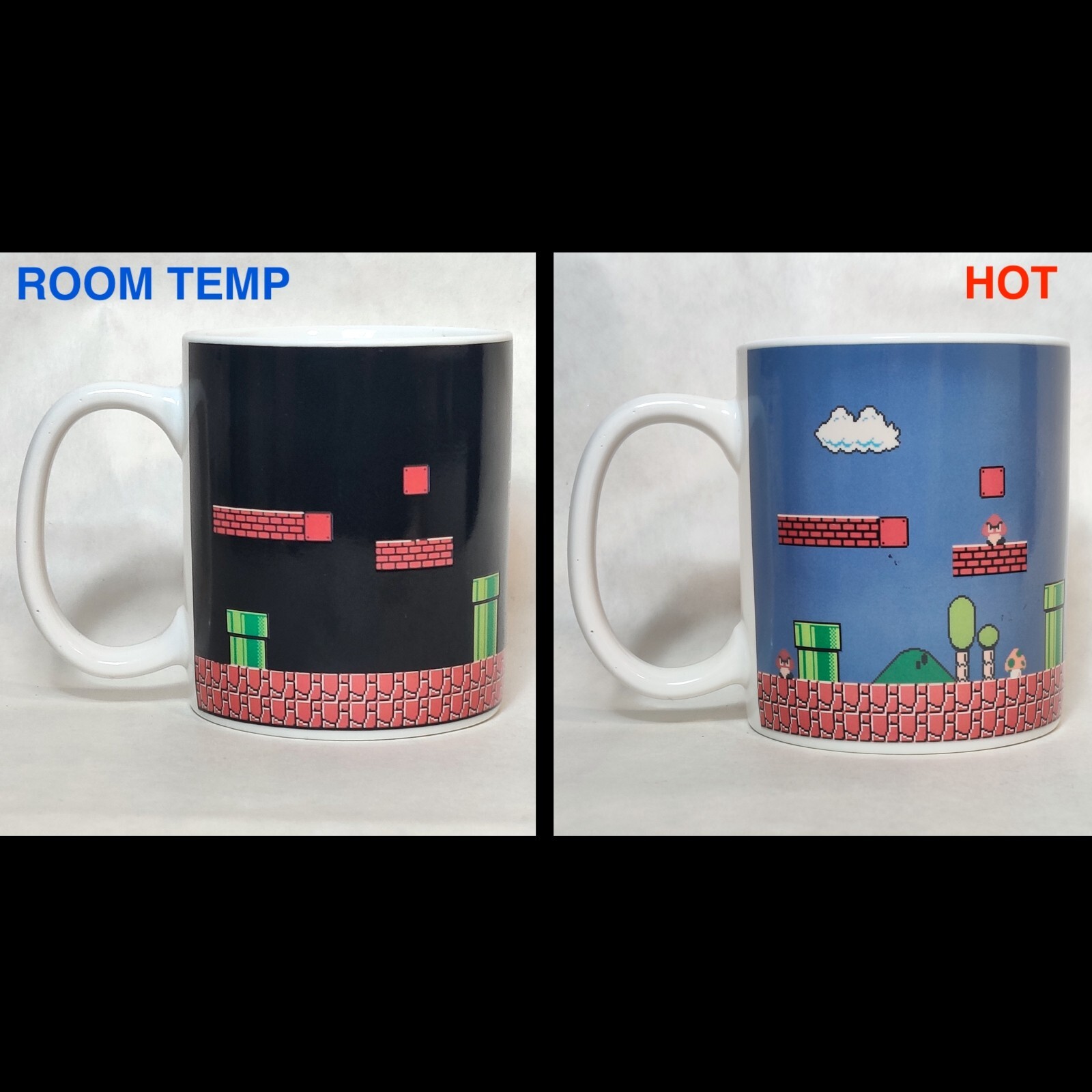 Nintendo Super Mario Bros Mug Heat Color Changing Effect Paladone ...