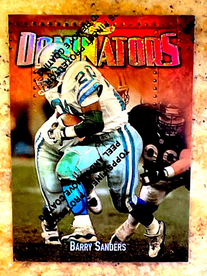 1997 BARRY SANDERS TOPPS FINEST REFRACTOR DOMINATORS INSERT SP LIONS 🦁 ...