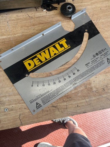DeWalt DW744 Table Saw Base Metal Label Panel -- OBSOLETE -- Part ...