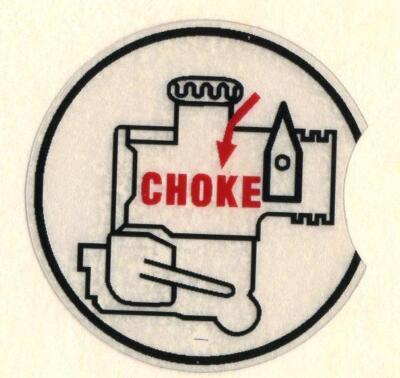 CHOKE INSTRUCTION EMBLEM REPLACES 87522-937-000 (D7106) | eBay