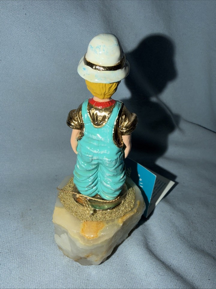 Ron Lee “RASCAL” Overall Wearing Boy Clown Figurine Signed Marble Base ...
