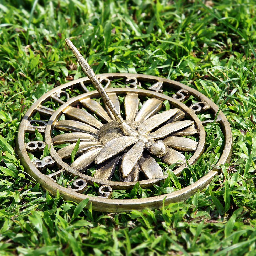 Dragonfly Garden Sundial On Flower Daisy Garden Decor ~ SPI Home 50727 ...