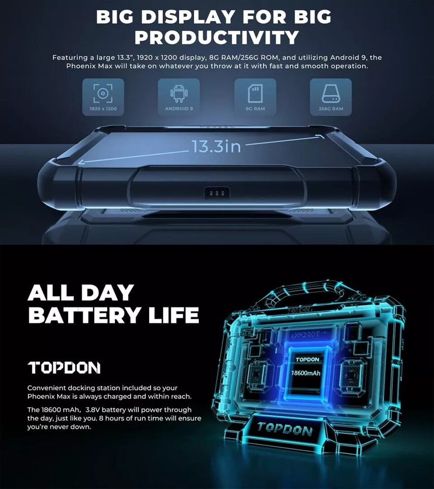 TOPDON Phoenix Max Scanner Kit – Oscilloscope, ECU Coding, Key ...
