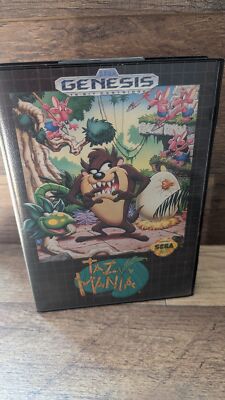 Taz-Mania (Sega Genesis, 1992) Game and Box | eBay