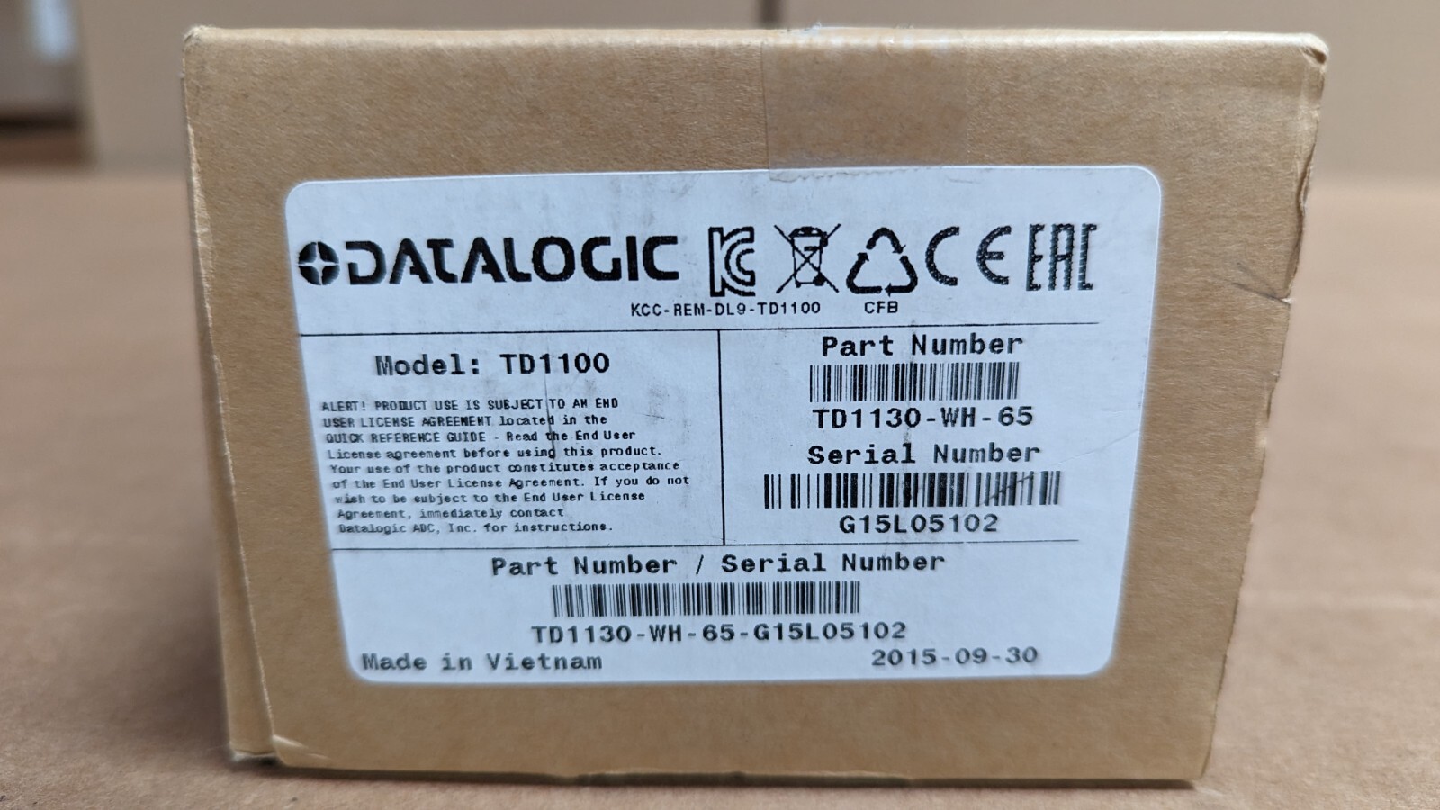 DATALOGIC TD1130-WH-65 65 TOUCH PRO - WHITE | eBay