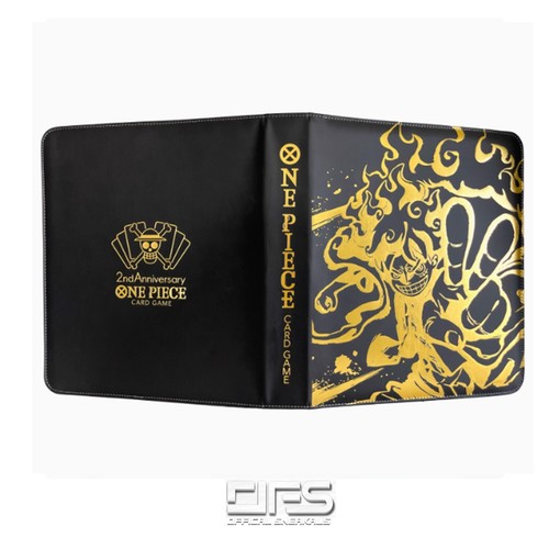 One Piece TCG Binder Premium leather G5 Luffy Gold Anniversary 9 grid ...