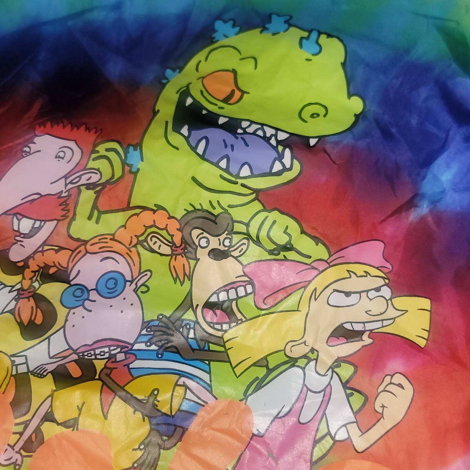 NICKELODEON CARTOON RUGRATS Tie Dye Rainbow Crop Wind… - Gem