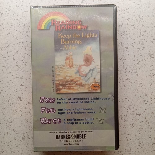 Reading Rainbow VHS "Keep the Lights Burning, Abbie" Ep #037/155 LeVar ...