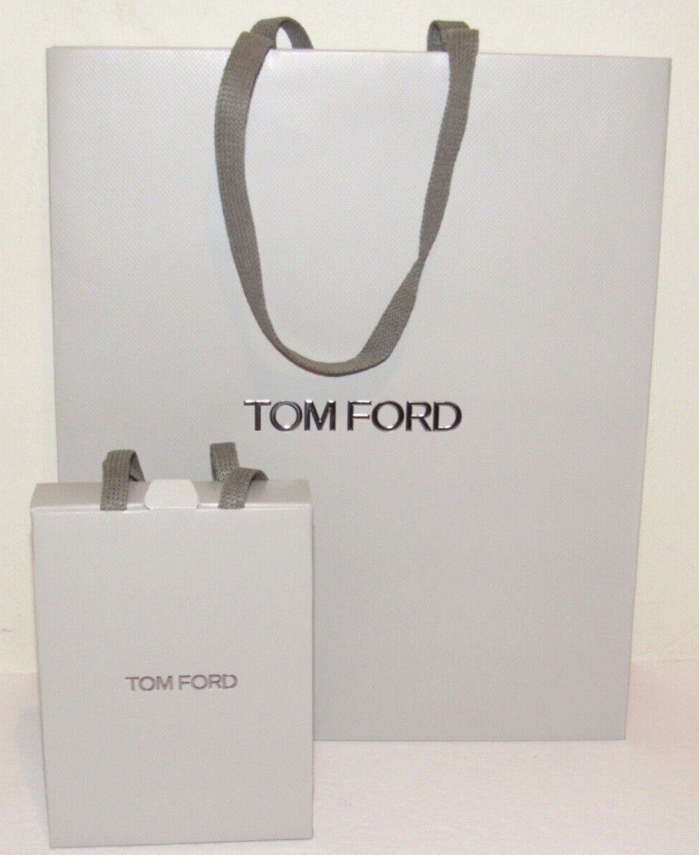 Tom Ford Beauty Gray Silver Paper Shopping Gift Bag Set 1 Small & 1 ...