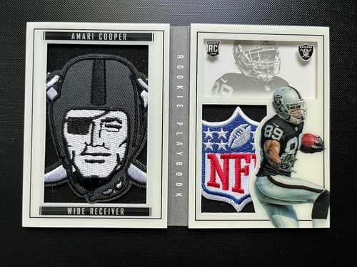 2015 Amari Cooper Custom Art Card Logo Patch RC Card Raiders NFL Logo Sick 🔥 | eBay