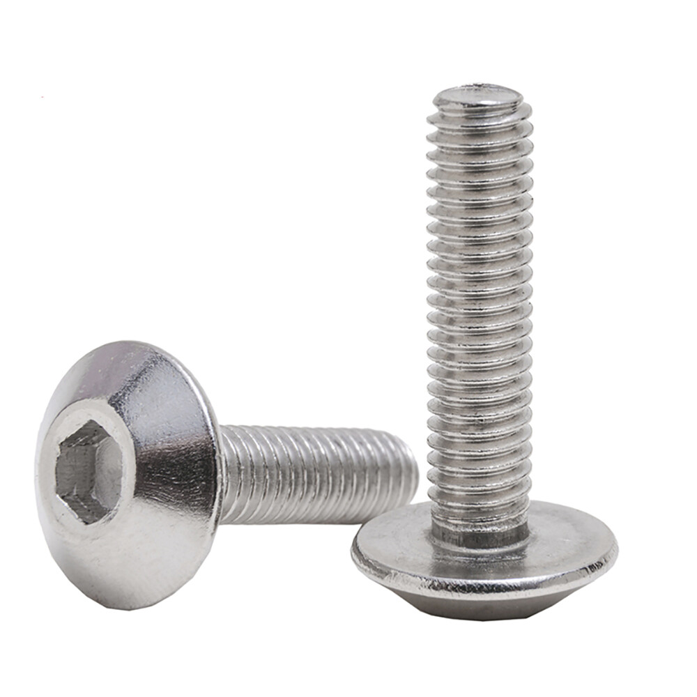 Large Button Head Screws Hexagon Allen Socket Bolts A2 Stainless Steel ...