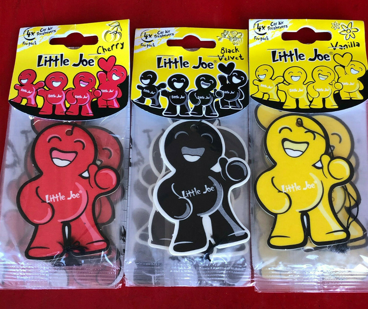 LOT OF 12 LITTLE JOE CAR AIR FRESHENERS CHERRY, BLACK VELVET & VANILLA ...