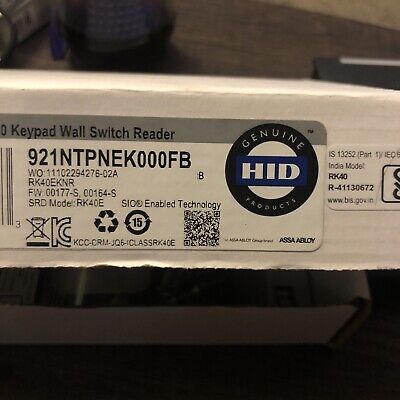 Brand New in Box HID iCLASS SE RK40 Keypad Reader - 921NTPNEK000FB | eBay