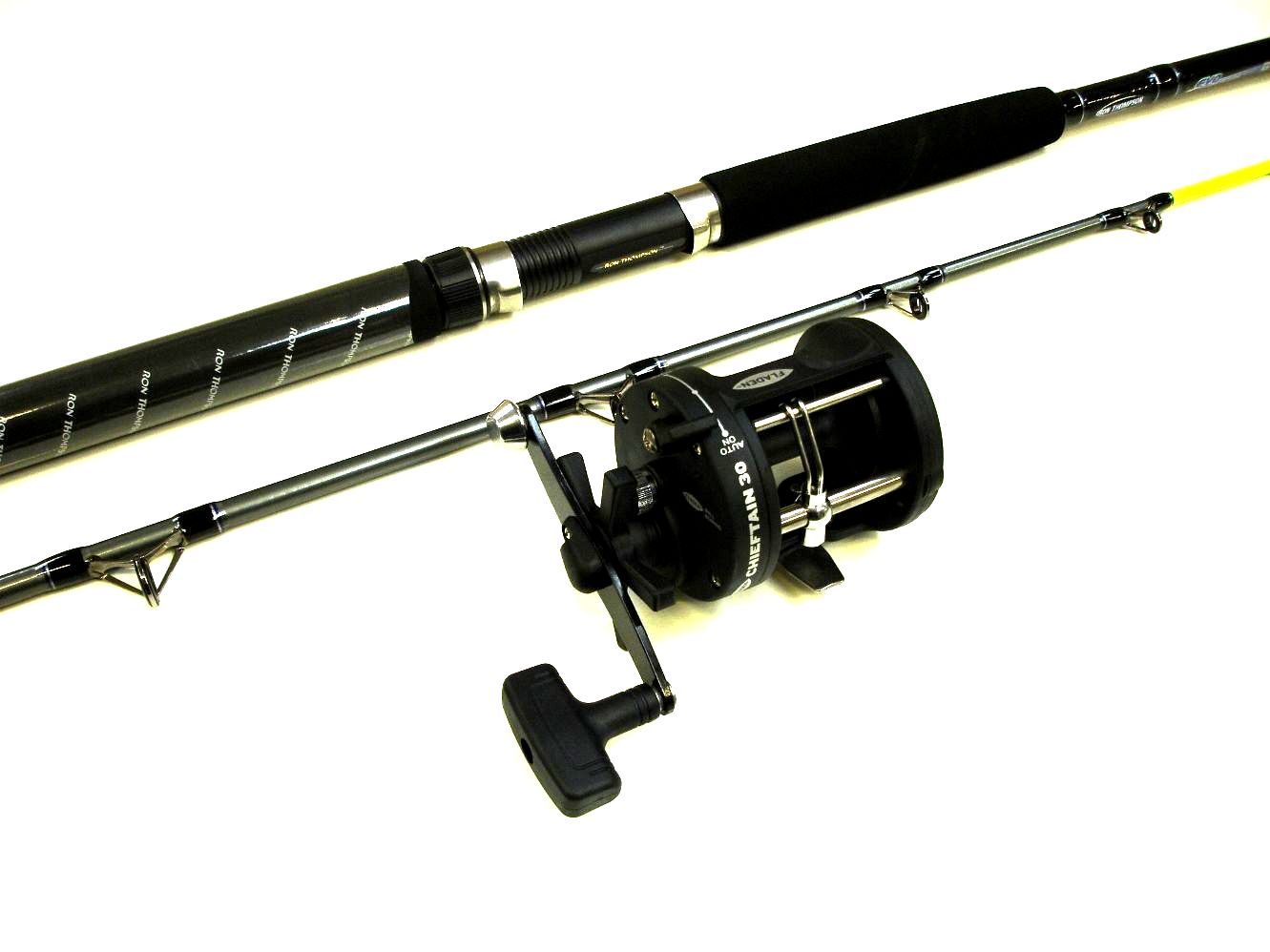 Evo Concept Boat Fishing Rod & Fladen Multiplier Reel 20 / 30 lb class ...