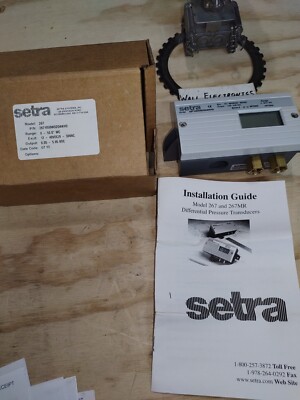 Setra Model 267 Differential Pressure Transducer 2671050WD2DAKHD =NEW ...