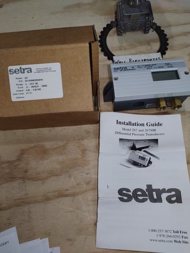 Setra Model 267 Differential Pressure Transducer 2671050WD2DAKHD =NEW ...