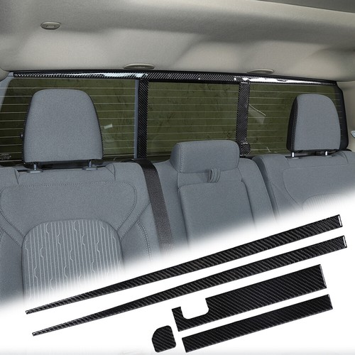 5pcs Carbon Fiber Interior Rear Window Trim For Dodge Ram 1500 2018 ...