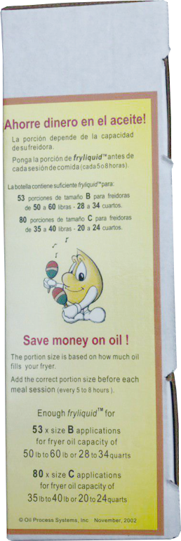 Miroil FryLiquid, LF101, 1 Liter bottle, Fry Oil Extender, Antioxidant ...
