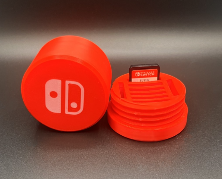 Nintendo Switch Game Card Holder–Red Storage Case Fits 8 Games, Compact ...