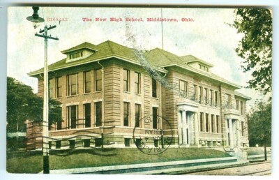 Middletown OH The Old New High School 1910 | eBay
