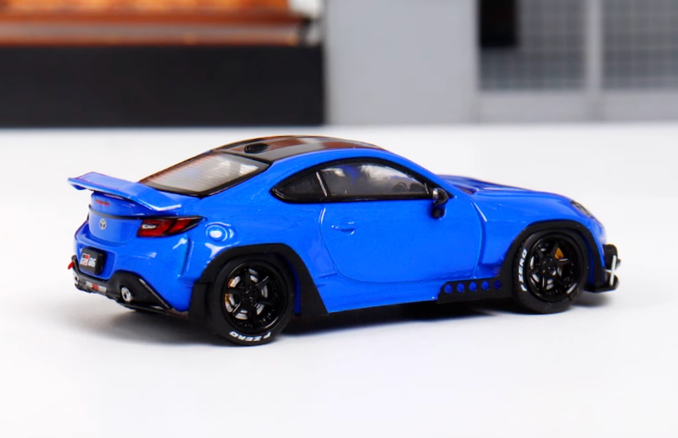 Fuji 1:64 Blue JDM GR86 Rocket Bunny Coupe Sports Model Diecast Metal ...