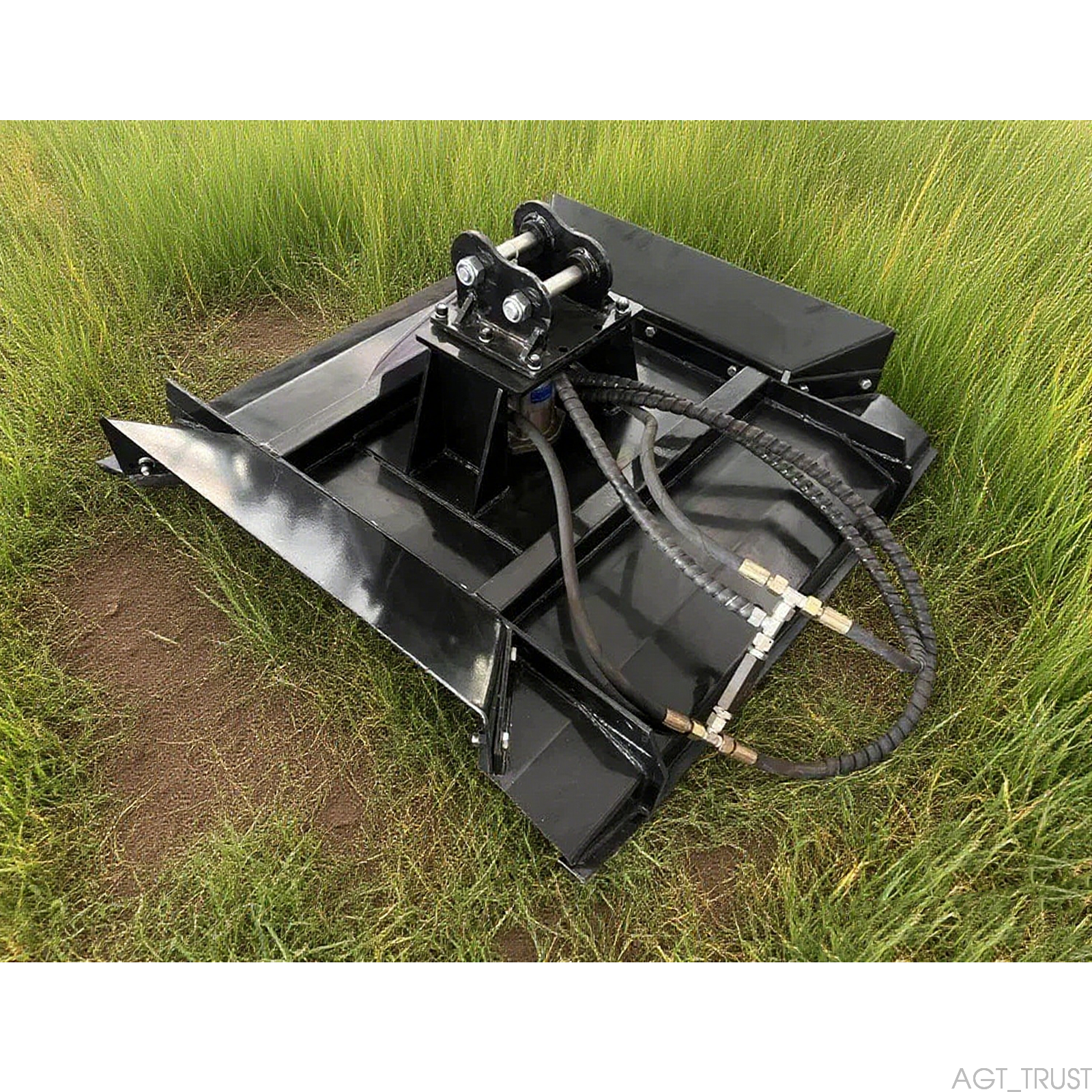 AGT 35in Black Brush Mower Mini Excavator Cutter Mower Attachment 110KG ...