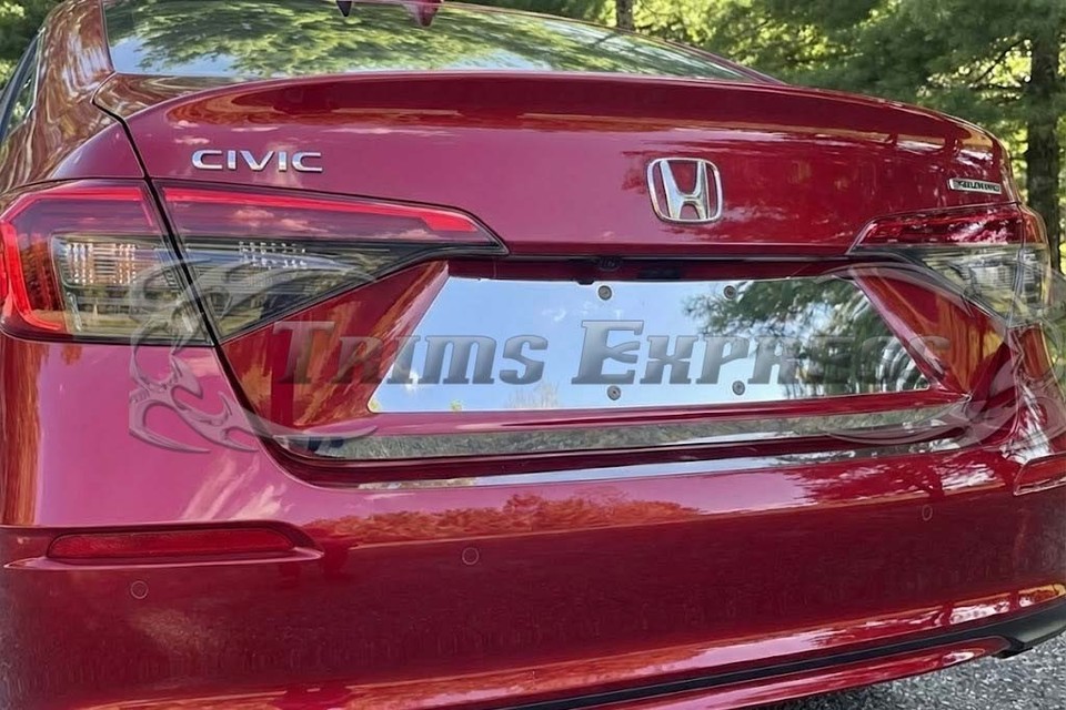 fit:2022-2026 Honda Civic License Plate Bezel Backdrop Trim Cover ...